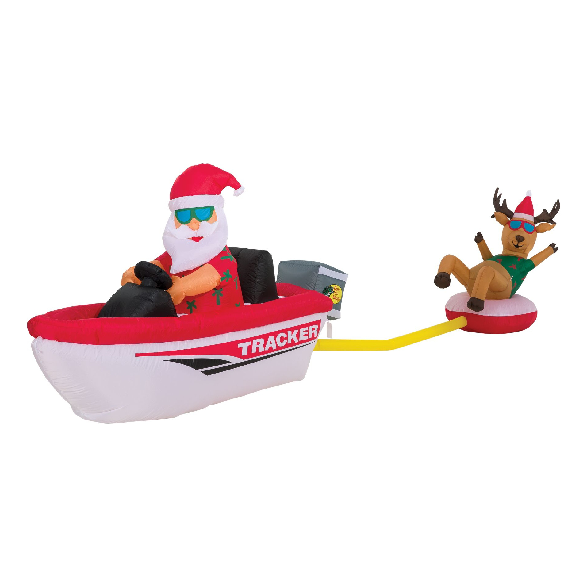 Bass Pro Shops Santa and Reindeer Tracker Boat Inflatable | Bass Pro Shops